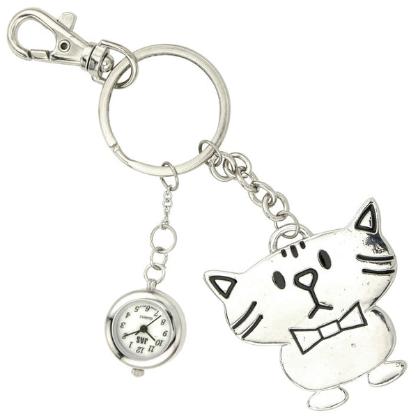 NOVELTY FOB WATCH - SILVER CAT – Nursewatches.com