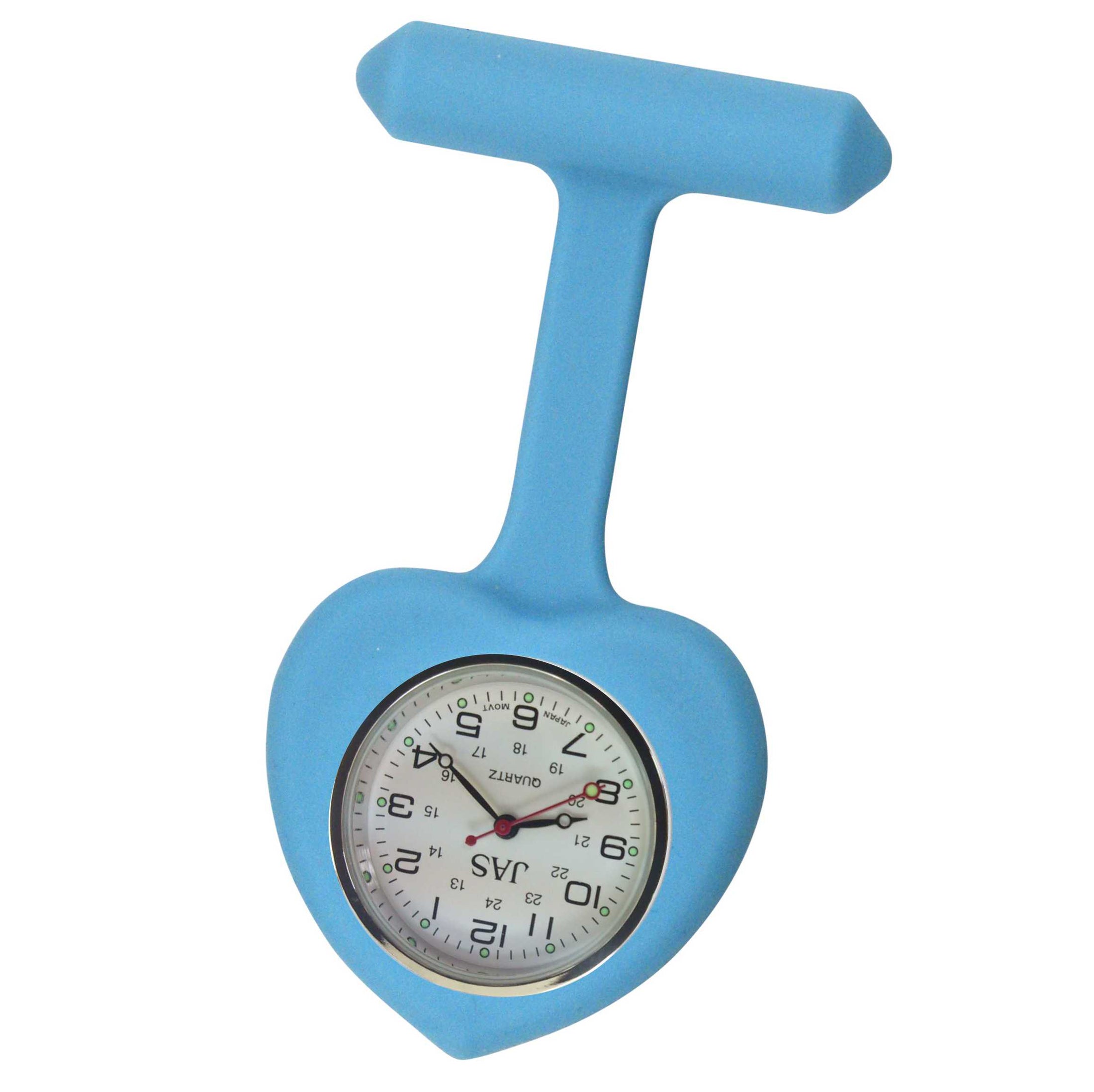 Heart Silicone Pin-On Nurse Watch - White Dial – Nursewatches.com